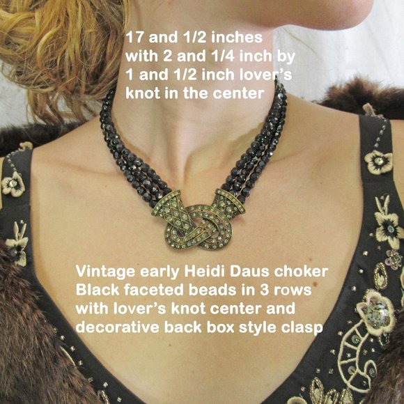 Heidi Daus | Jewelry | Heidi Daus 3 Strand Choker Center Swarovski ...